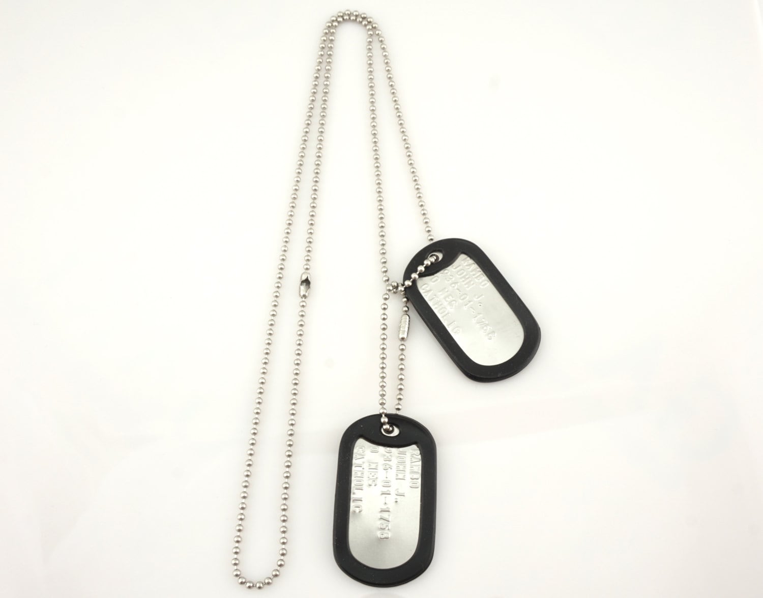 John Rambo Stainless Steel Military Dog Tag Set Movie Prop - Etsy