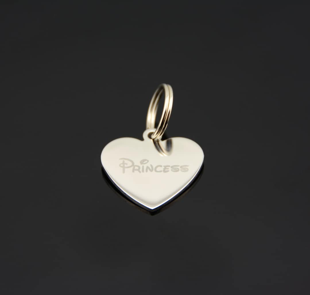 Custom Engraved Personalized Stainless Steel Small Heart Shape Dog Tag ...