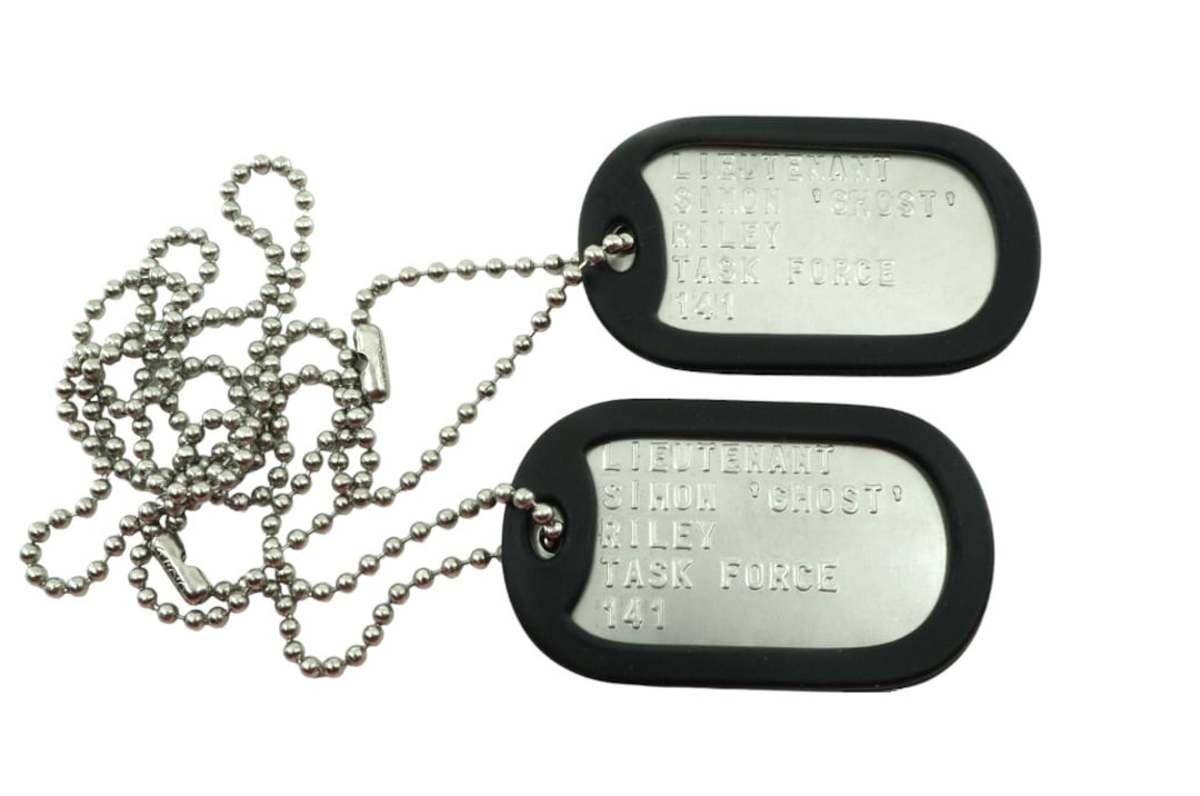 Lieutenant Simon "ghost" Riley Stainless Steel Military Dog Tag Set ...