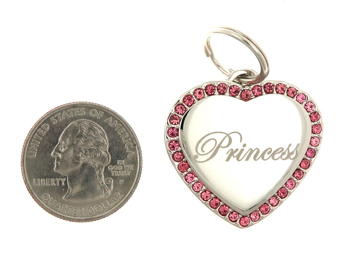 Custom Engraved Personalized Stainless Steel Heart Shape W/ - Etsy