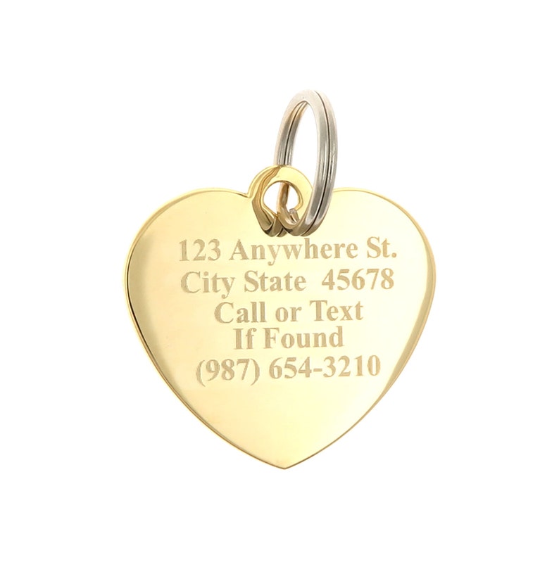 Custom Engraved Personalized Gold Plated Heart Shape W/ Clear - Etsy