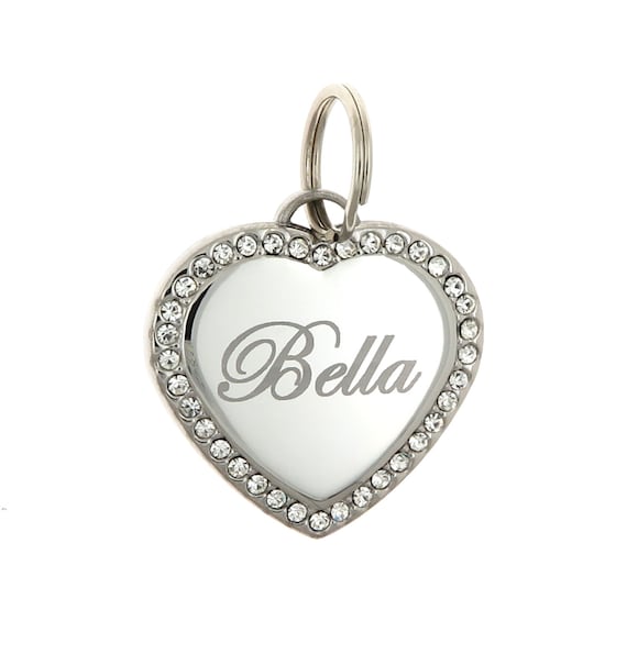 Custom Engraved Personalized Stainless Steel Heart Shape W/ - Etsy