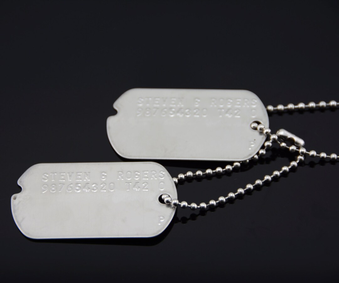 Avengers Captain America Stainless Steel Military Dog Tags Cosplay ...