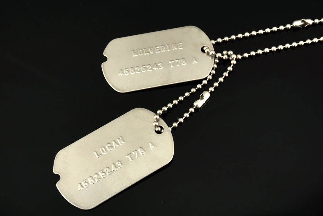 Logan "wolverine" Stainless Steel WWII Military Dog Tag Set X-men Movie ...