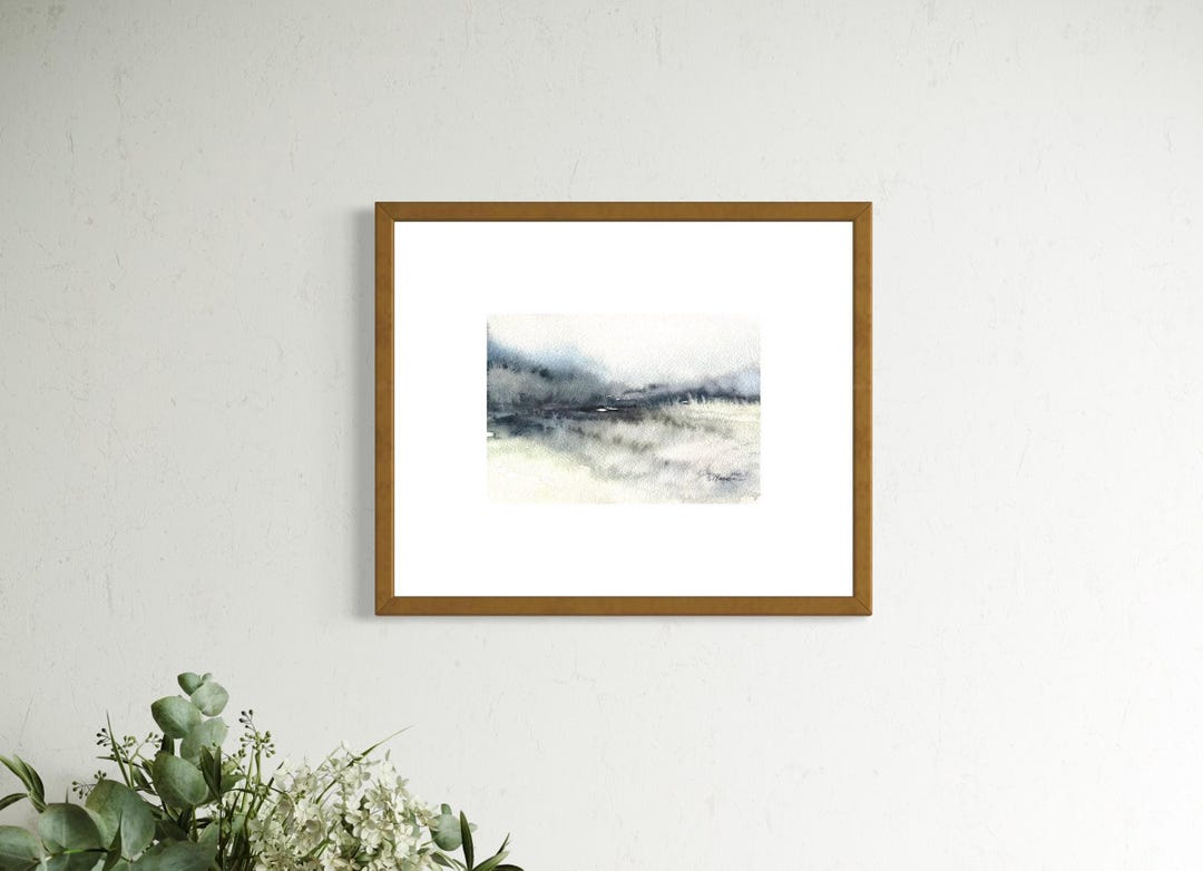 Small Original 5x7” Abstract Watercolor Landscape Painting, Landscape ...