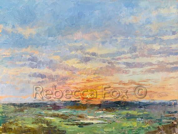 Original Landscape Oil Painting Small Abstract Landscape | Etsy