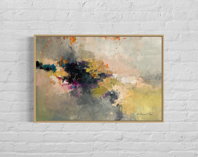 Large Original Abstract Oil Painting, Colorful Abstract 24x36” Painting ...