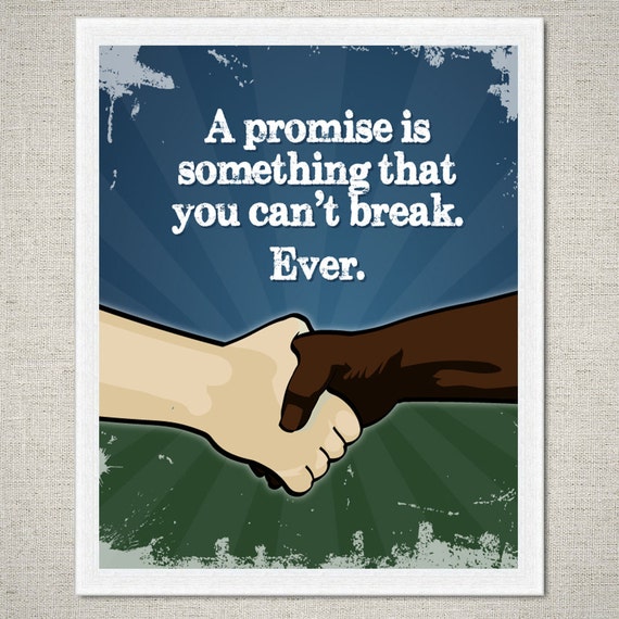 You Can't Break a Promise Printable - Etsy New Zealand