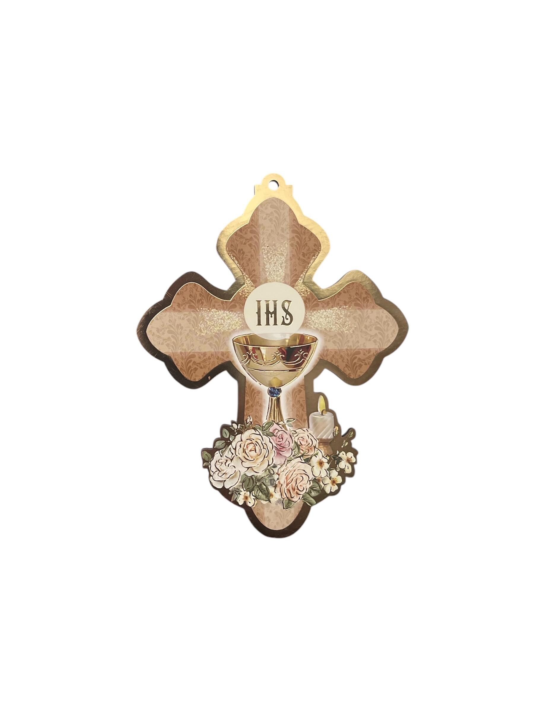 Neutral First Communion Set: Candle, Wooden Cross, Missal Book - Etsy