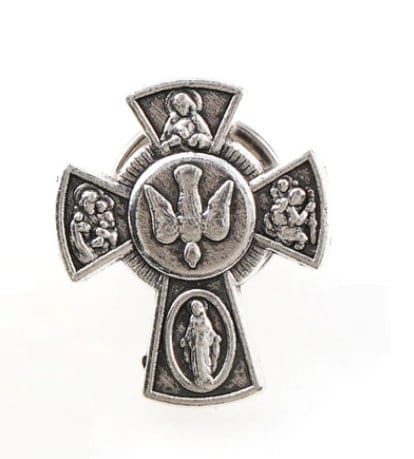 Holy First Communion Cross Lapel Pin With Religious Figures and Holy ...