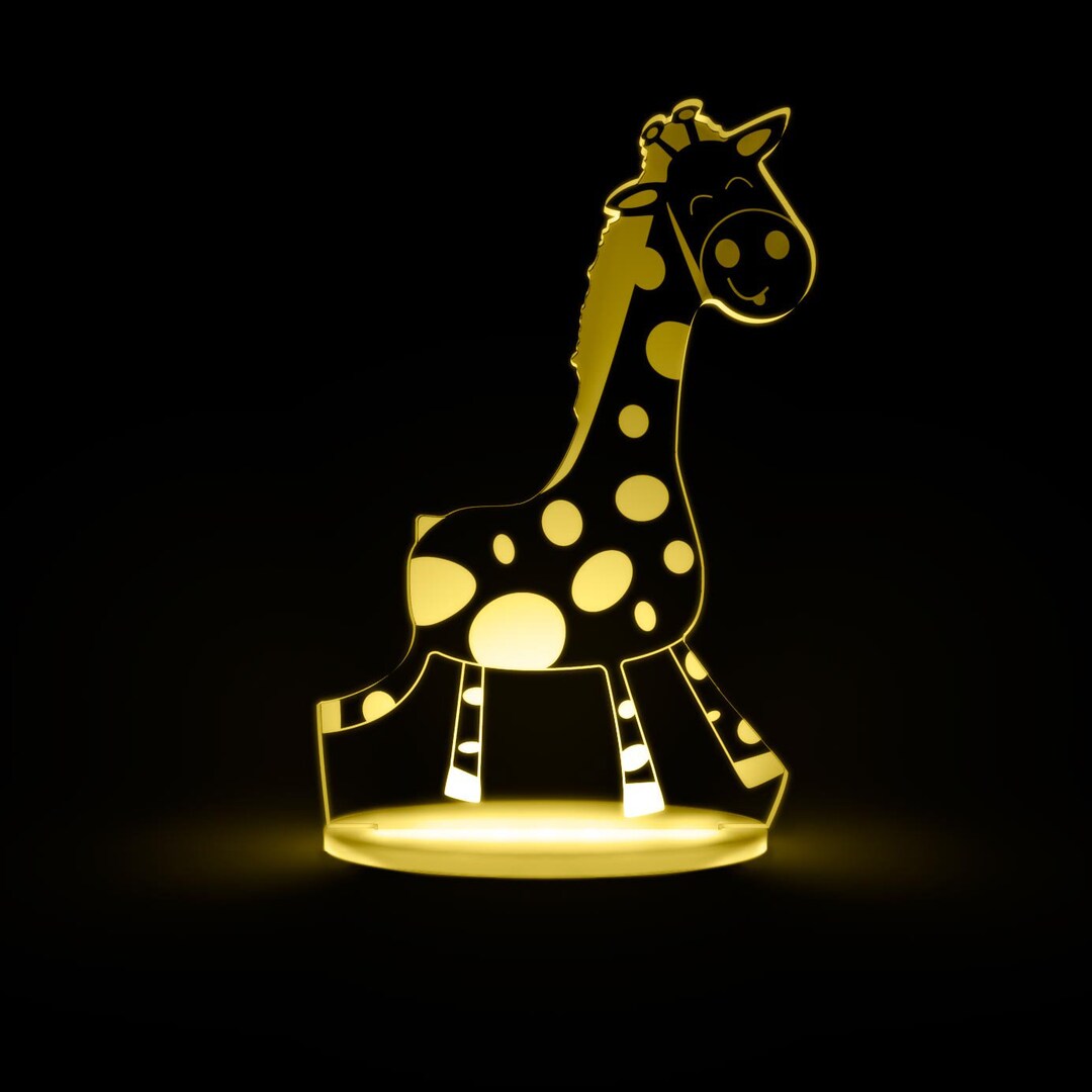Personalized Night Light Giraffe by Total Dreamz Multicolored - Etsy