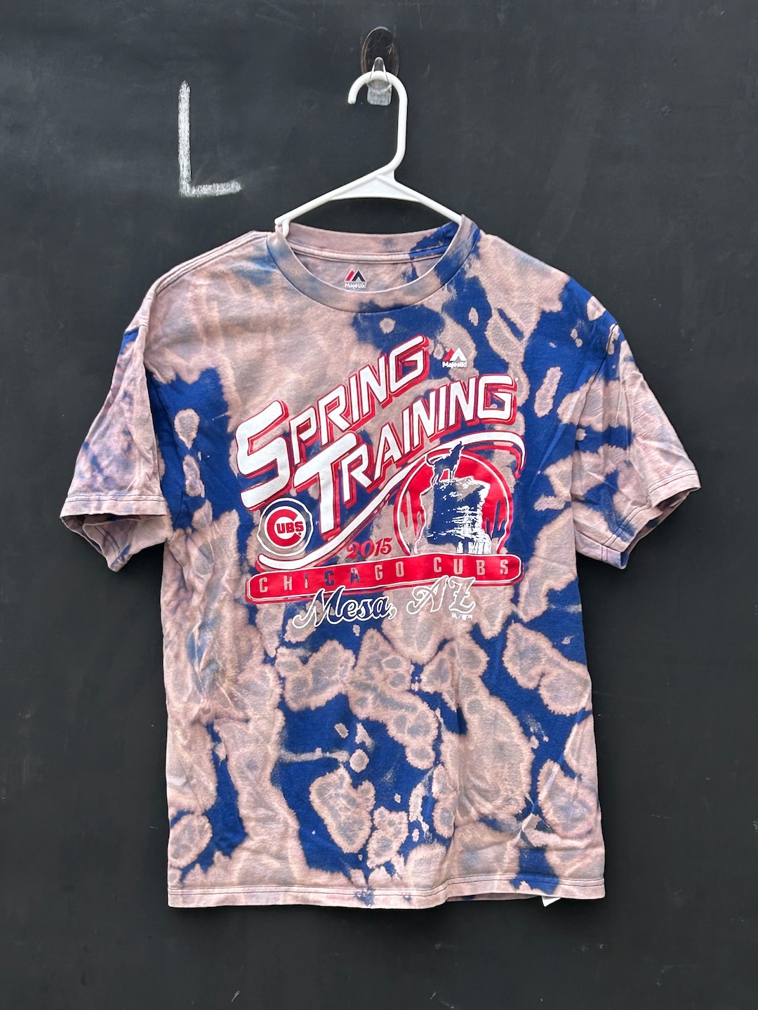 Bleach Dyed Cubs Spring Training T-shirt - Large - Etsy