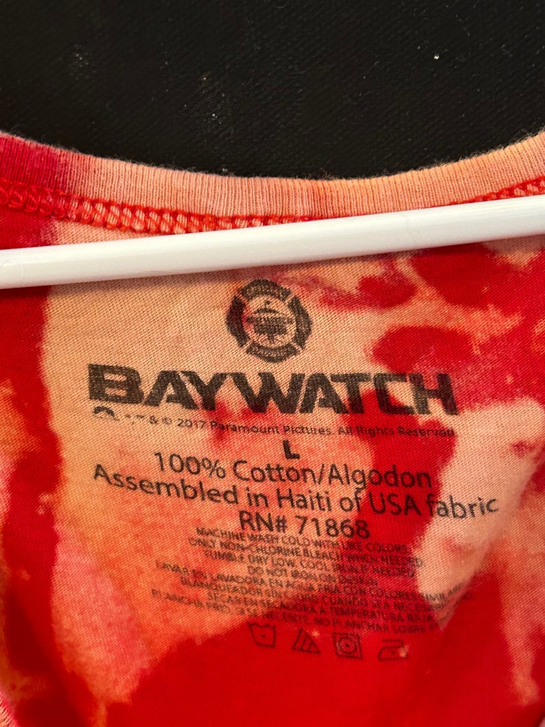 Bleach Dyed Baywatch Tank Top - Large - Etsy