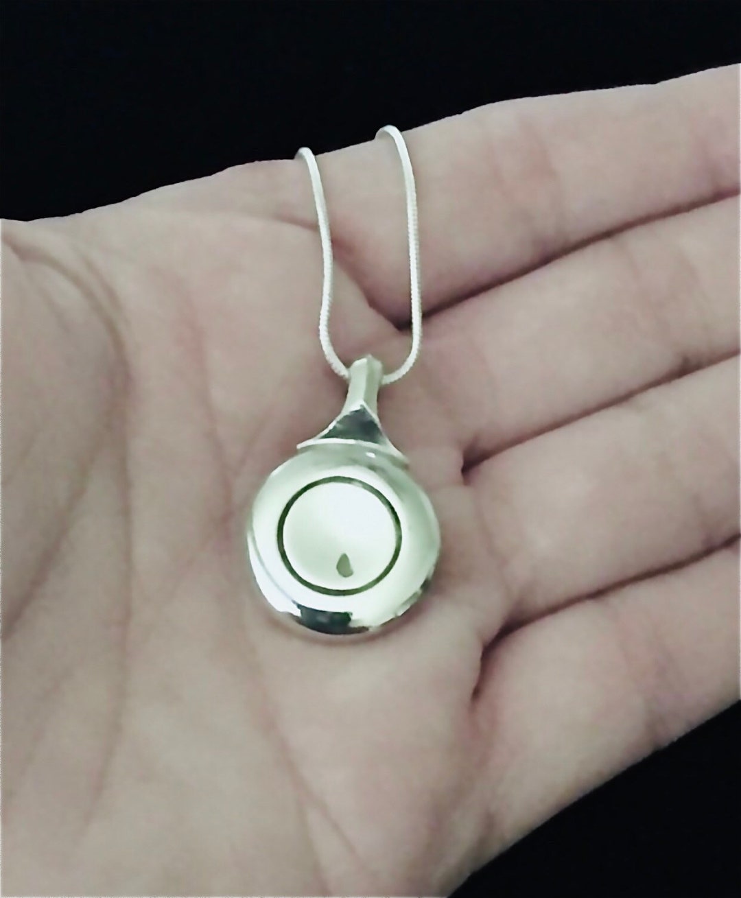 Silver Flute Key Necklace With Matching Silver Plated Snake Chain ...