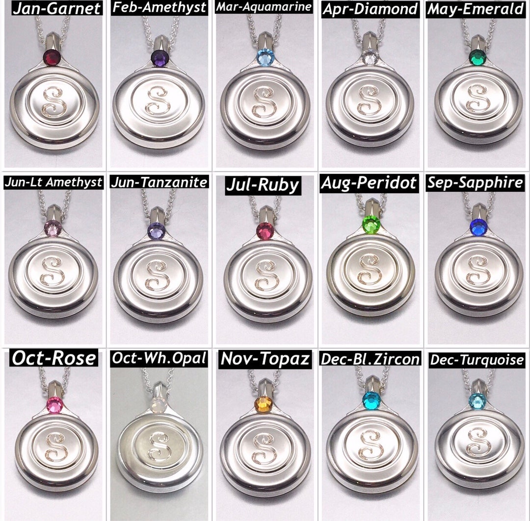 Birthstone Hand Engraved Flute Key Necklace A Key With Your Choice of ...
