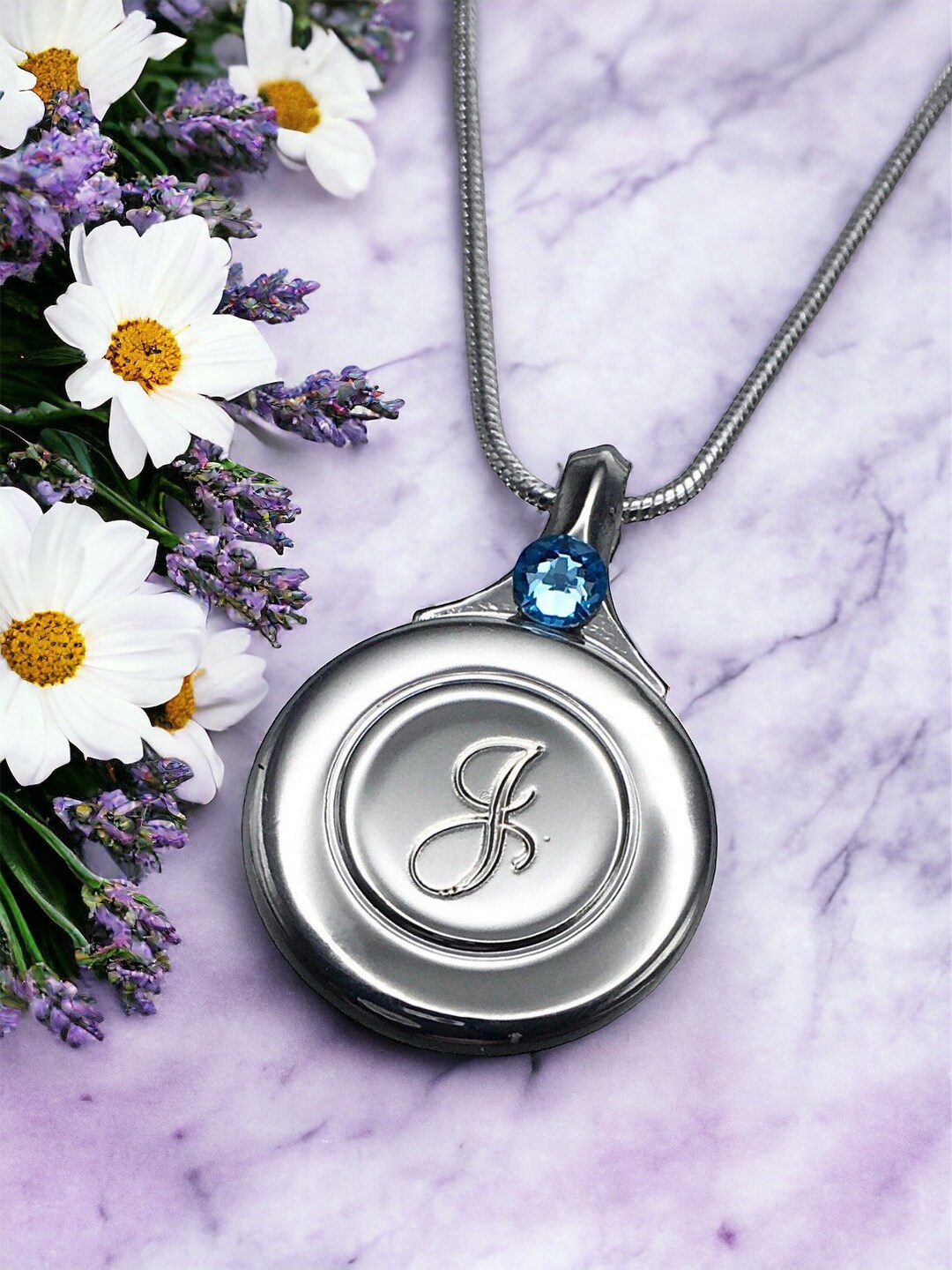 Silver Hand Engraved Flute Key Necklace With Elegant Script Lettering ...