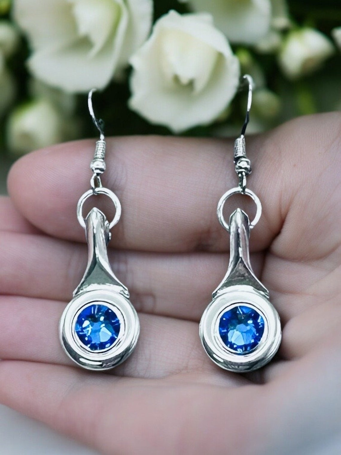 Flute Key Earrings (small Silver B Keys) Pierced Earrings (fish Hook ...