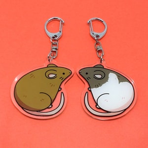Pet Fancy Rat Keychain Brown Rat Hooded Rat Keychain Cute Rodent ...