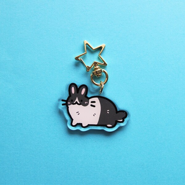 Dutch Rabbit Keychain - Etsy