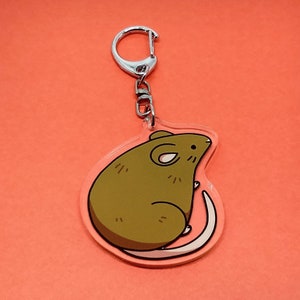 Pet Fancy Rat Keychain Brown Rat Hooded Rat Keychain Cute Rodent ...