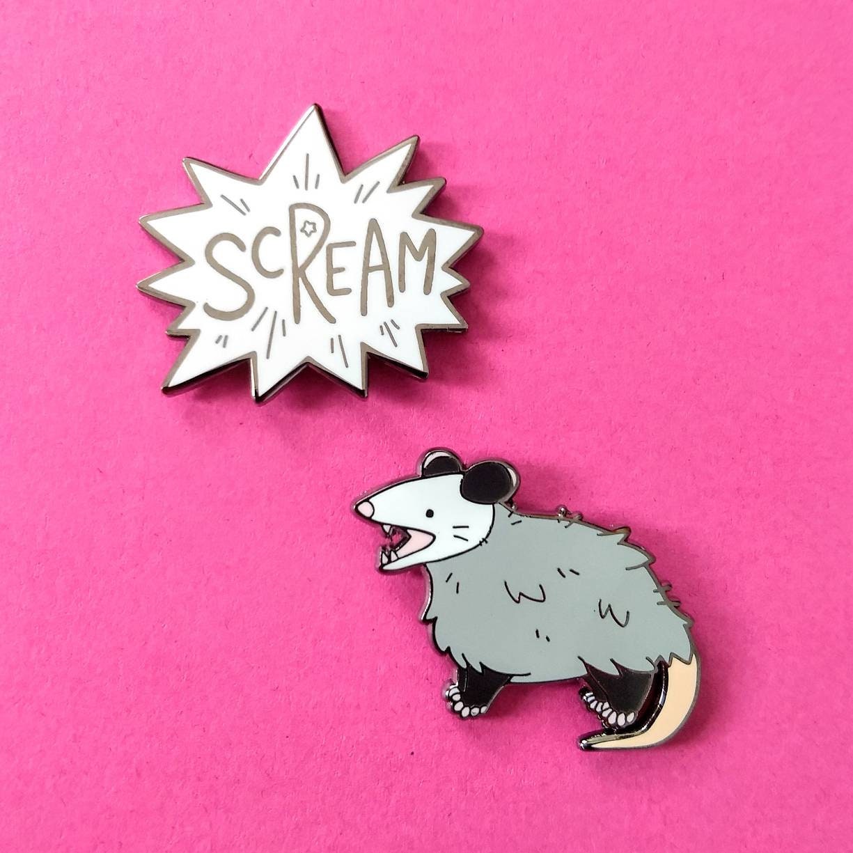 Screaming Opossum Enamel Pin Opossum Pin Possum Hard | Etsy
