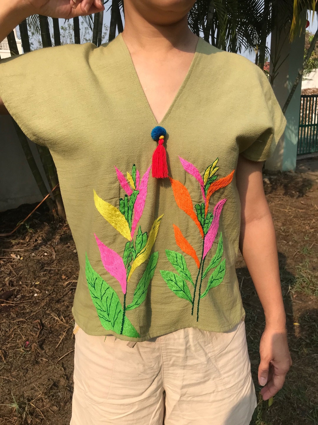 Floral Hand-embroidery Blouse Handmade Blouses for Women - Etsy