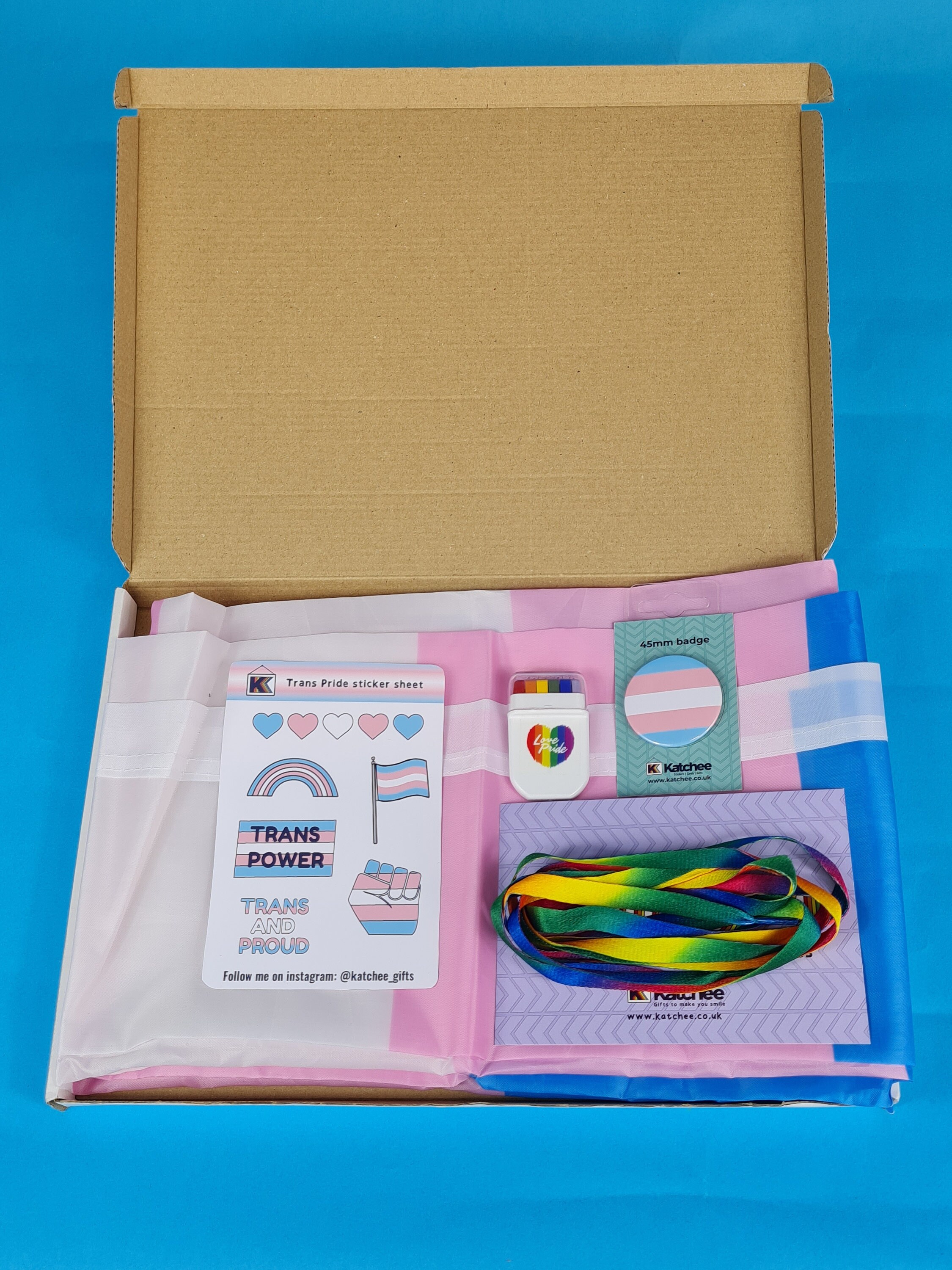 Trans Pride Box Coming Out Gift Trans Flag Letterbox Gift - Etsy