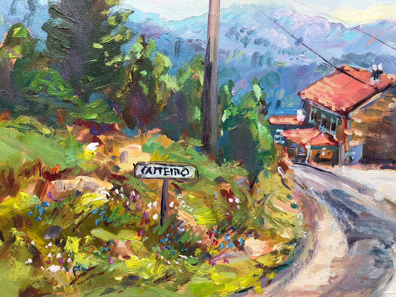 Spanish Landscape Painting, Original Oil on Canvas, Late Spring/summer ...