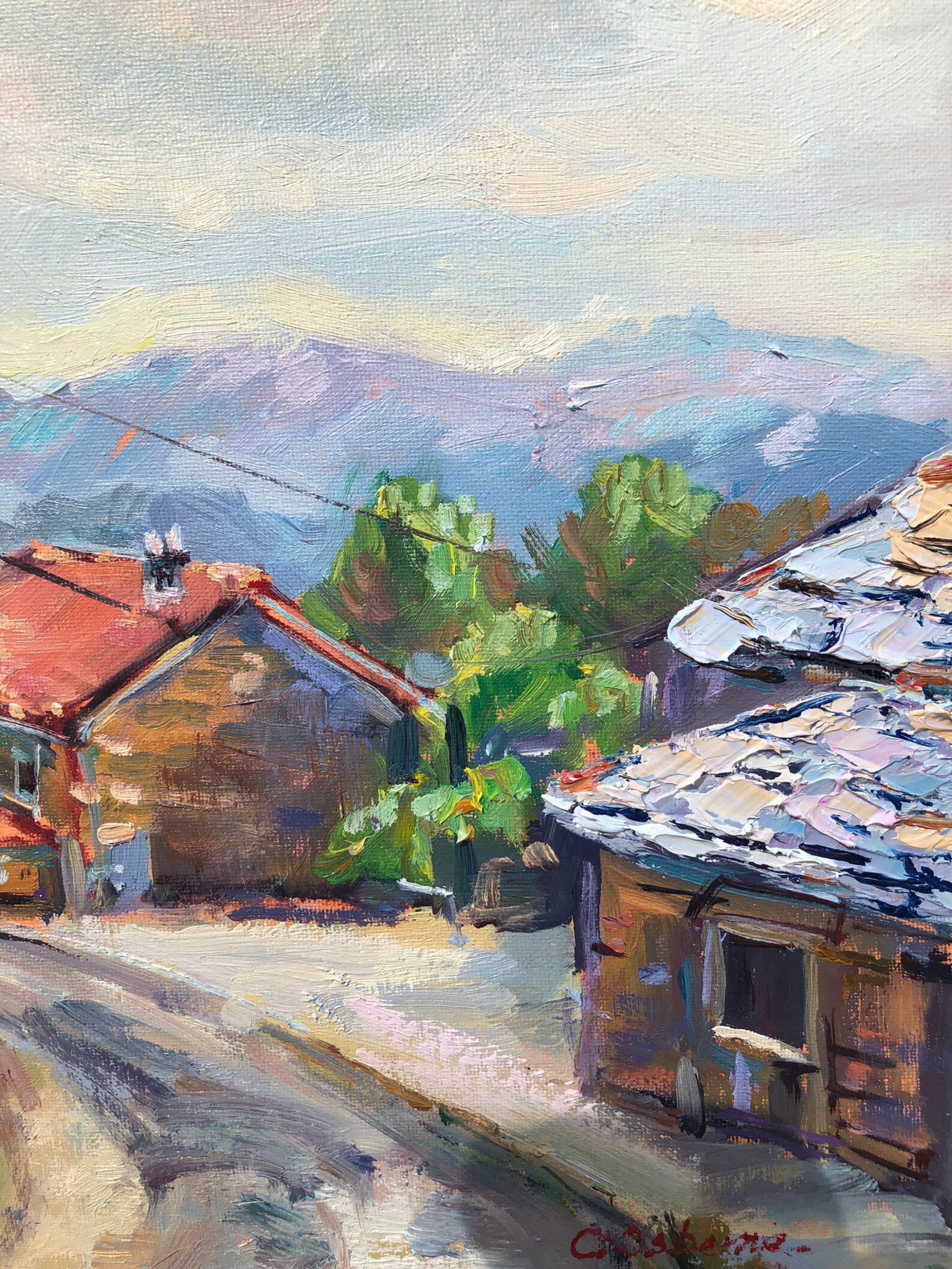 Spanish Landscape Painting, Original Oil on Canvas, Late Spring/summer ...