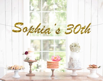 Custom 30th Birthday Banner - Etsy