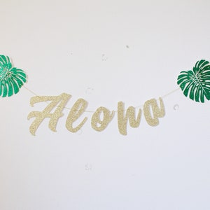Aloha - Aloha Banner - Luau Party - Aloha Bridal Shower - Tropical ...