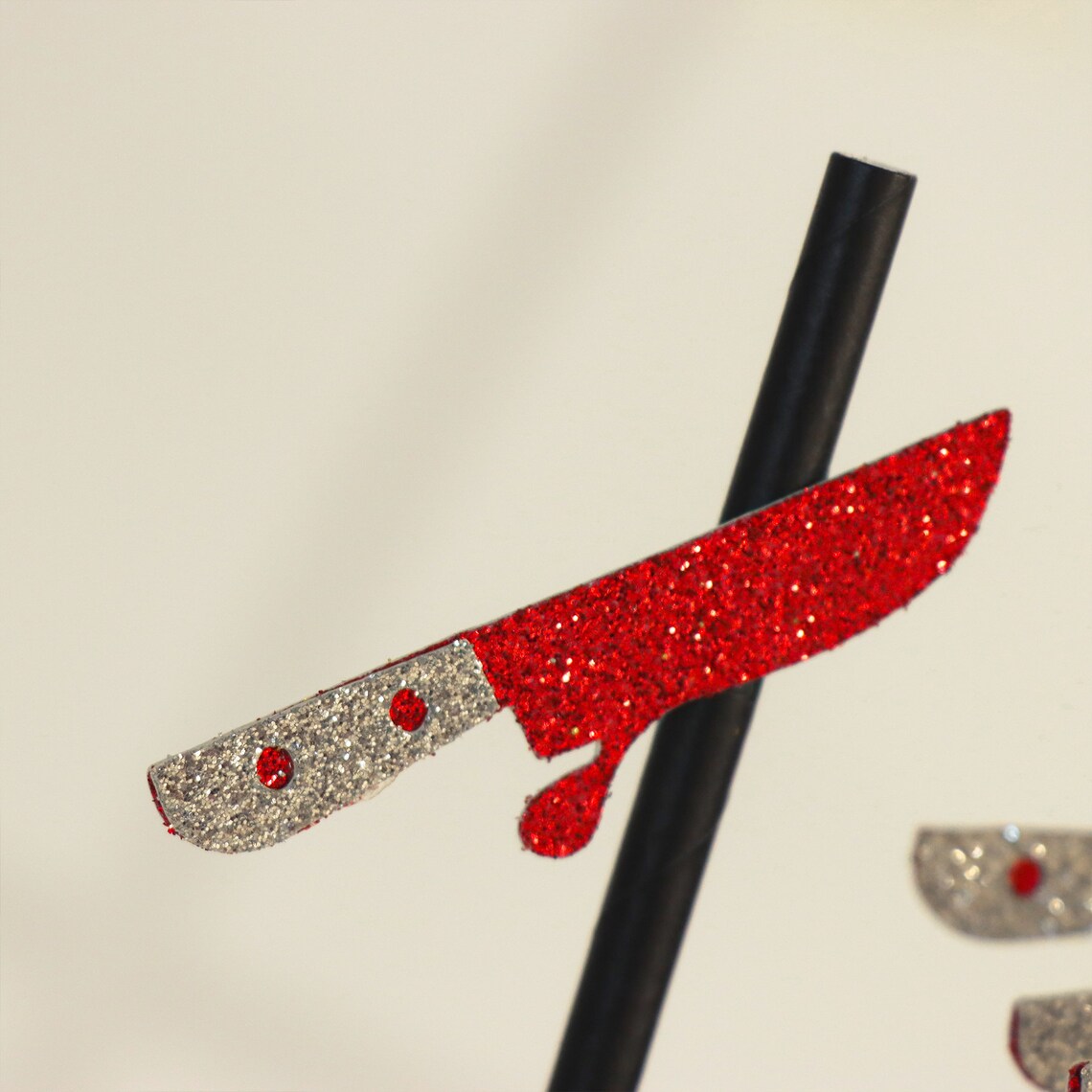 Spooky Bloody Knife Paper Straws: Halloween Horror Movie Party Decor - Etsy