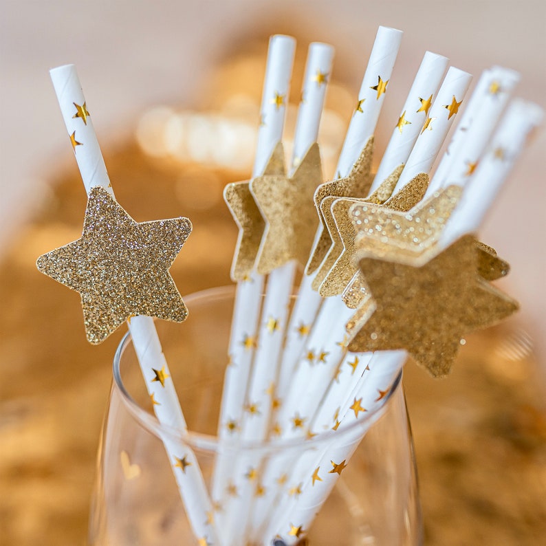 Star Party Paper Straws Twinkle Baby Shower Supplies - Etsy