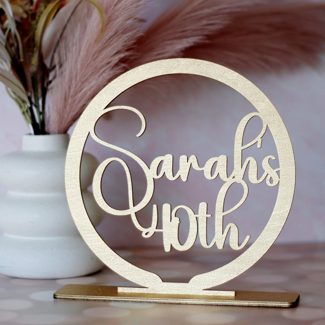 Custom Wooden Event Centerpiece: Personalized Wedding, Birthday, or ...
