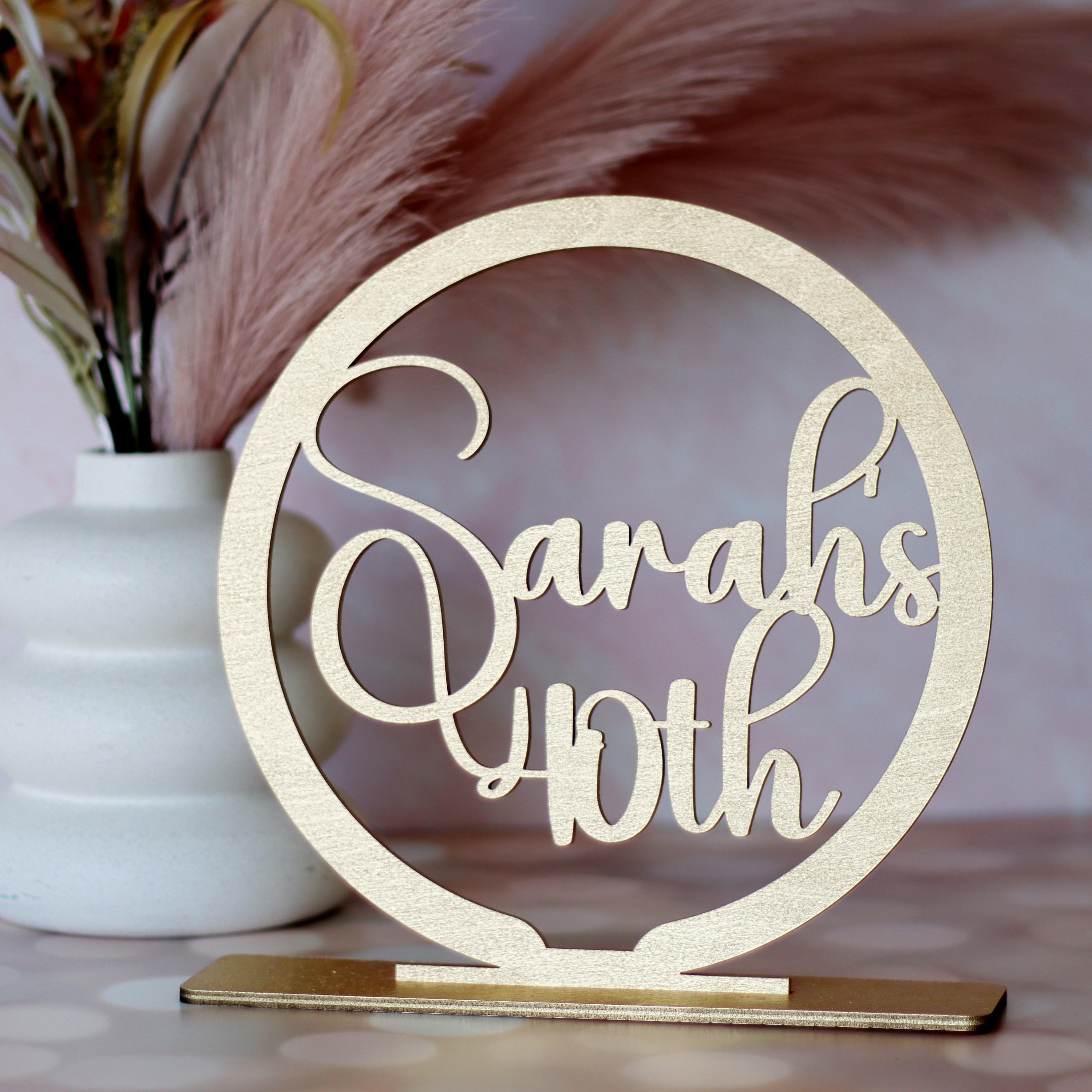 Custom Wooden Event Centerpiece: Personalized Wedding, Birthday, or ...