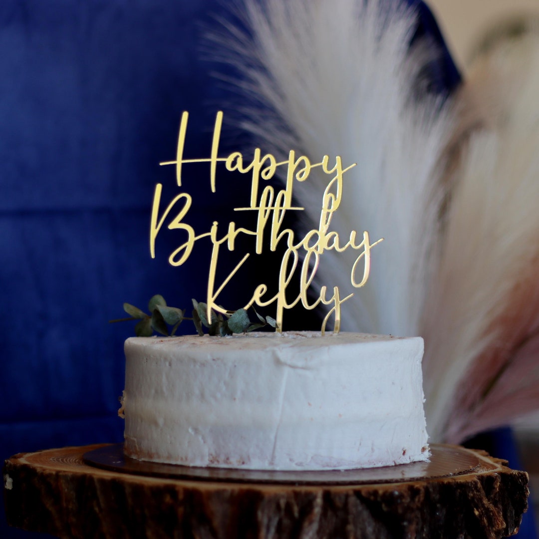 Custom Acrylic Birthday Cake Topper, Personalized Cake Decoration ...