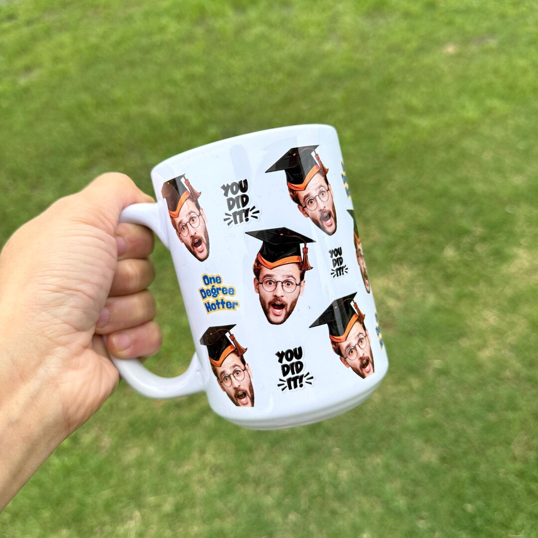 Graduation Gift 2025, Custom Face Mug, Funny Photo Mug for Graduate ...