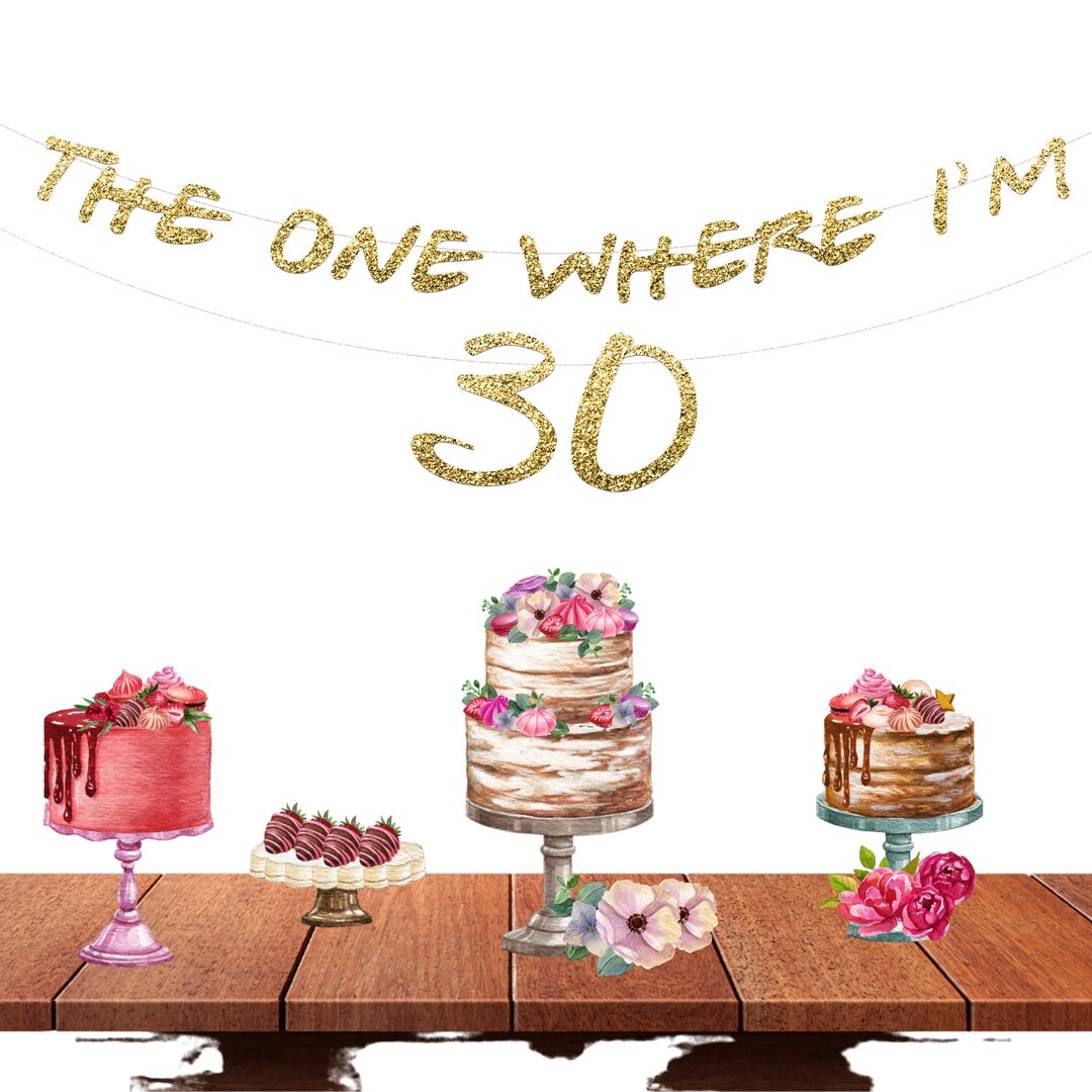 30th Birthday Banner, the One Where I'm Thirty, Friends Birthday Banner ...