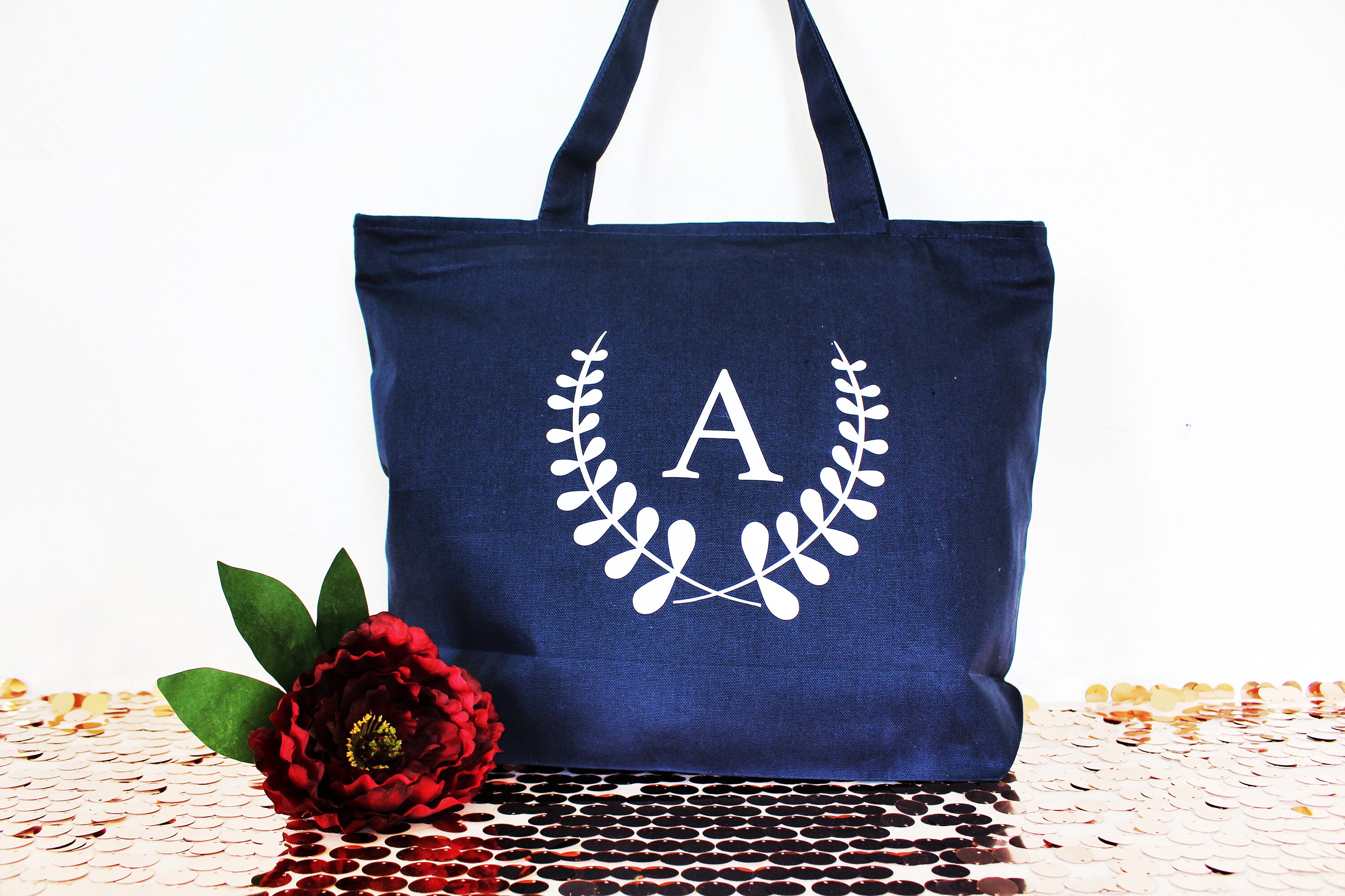 Monogram Tote Bag Personalized Tote Bag Bridesmaids Gifts - Etsy