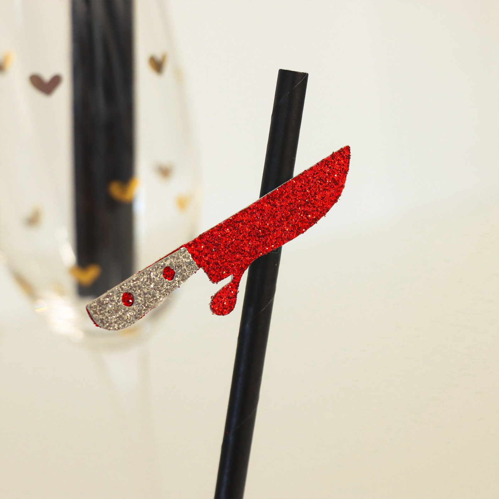 Spooky Bloody Knife Paper Straws: Halloween Horror Movie Party Decor - Etsy