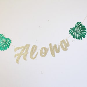 Aloha - Aloha Banner - Luau Party - Aloha Bridal Shower - Tropical ...