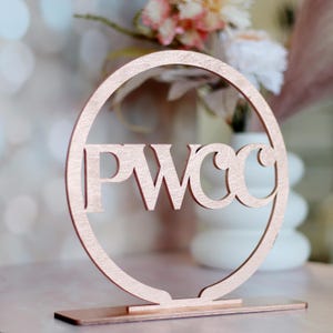 Custom Wooden Logo Centerpiece: Corporate Event Table Sign - Etsy