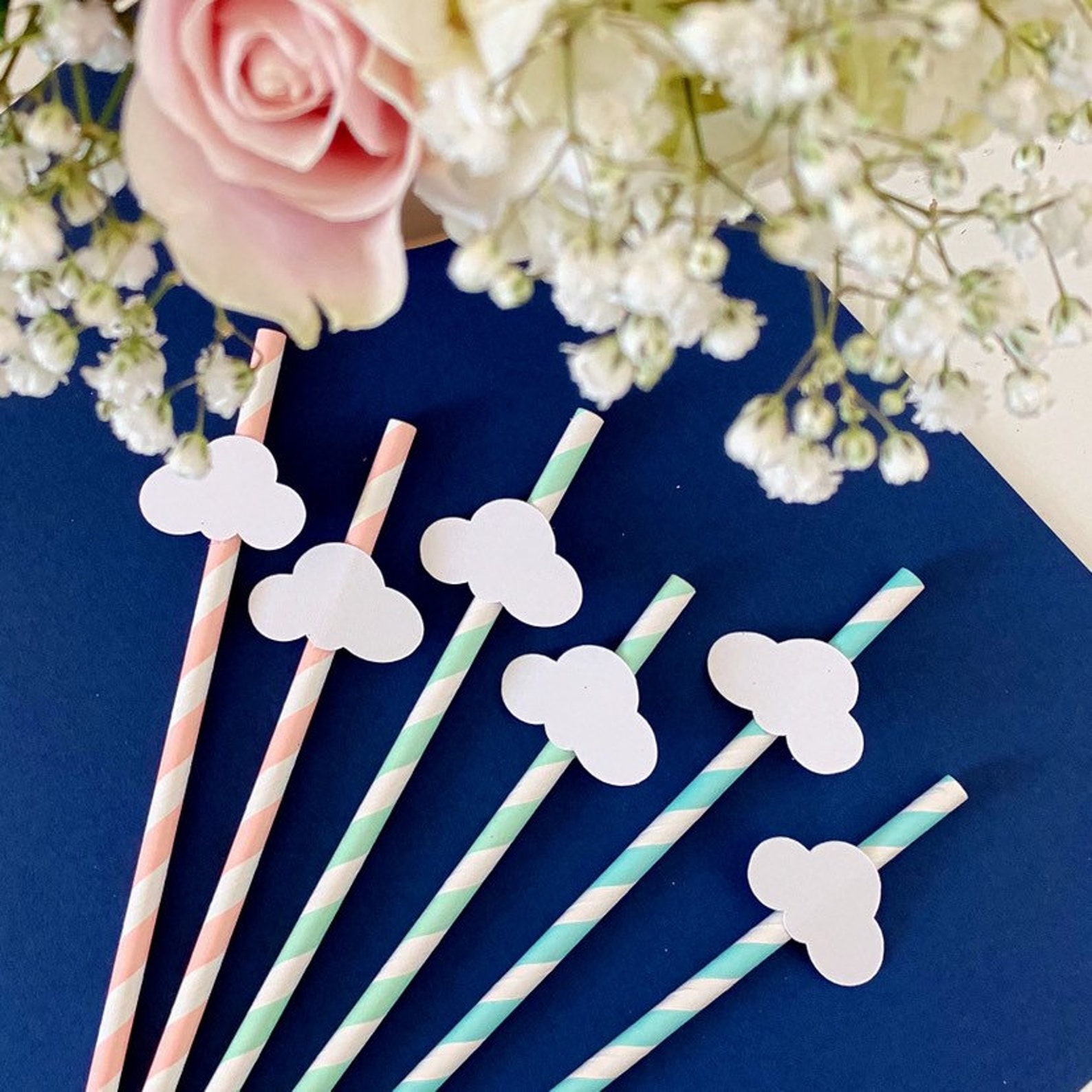 Hot Air Balloon Decorations Paper Straws Birthday Party - Etsy