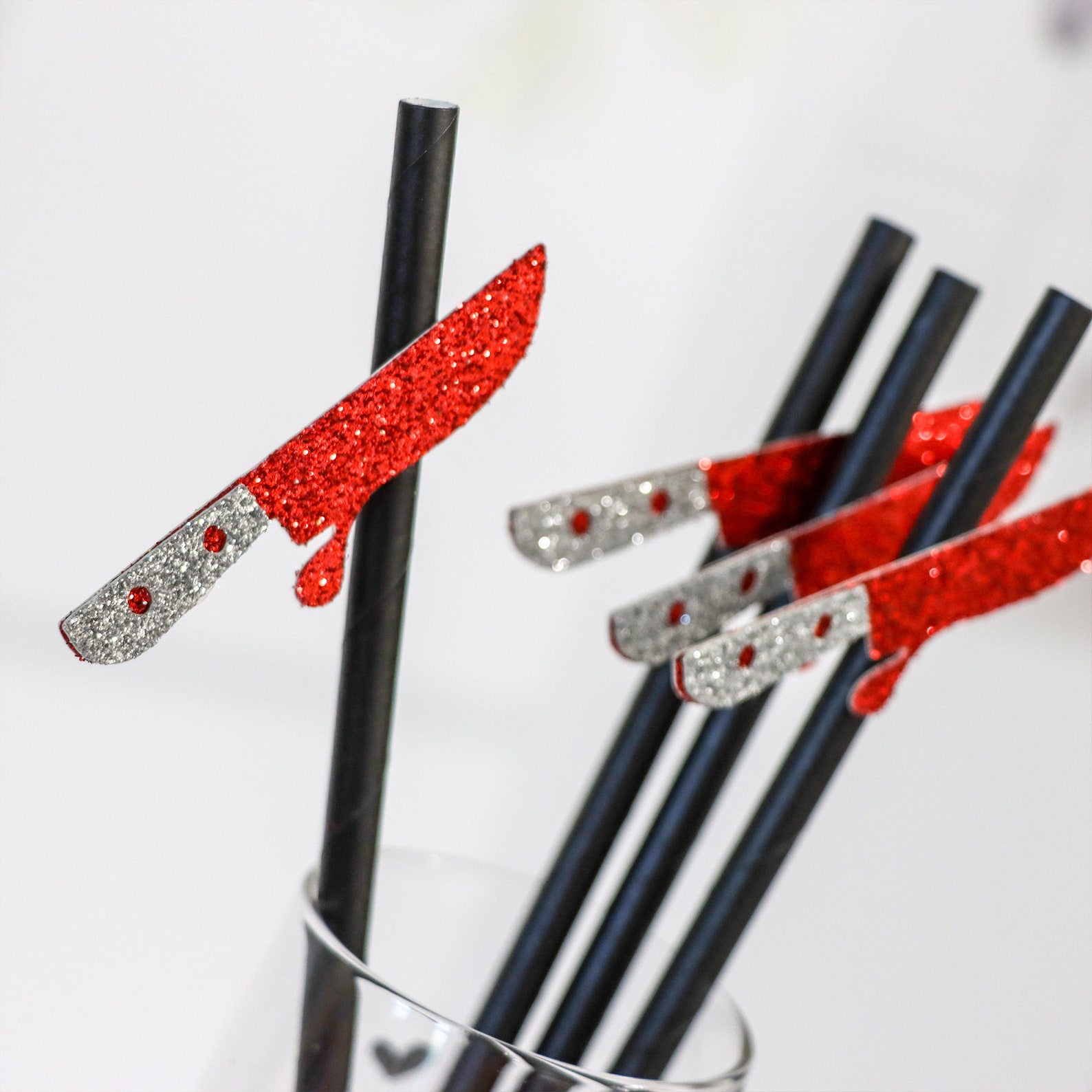 Bloody Knife Paper Straws, Unique Barware for Halloween Birthday, Fun ...