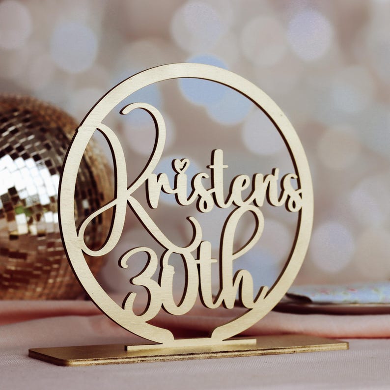 Custom Wooden Event Centerpiece: Personalized Wedding, Birthday, or ...
