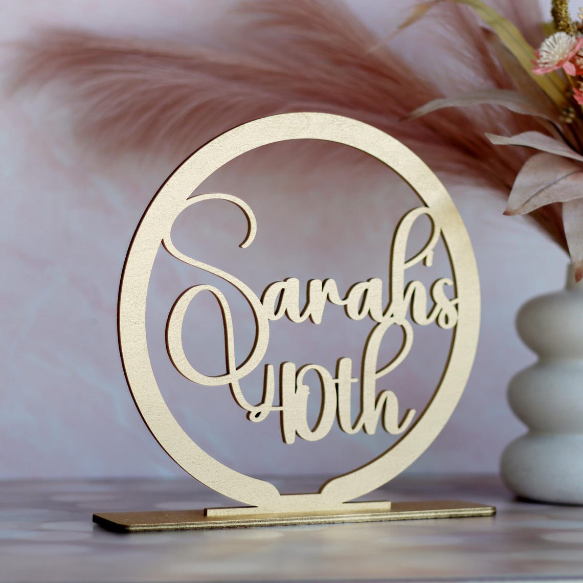 Custom Wooden Event Centerpiece: Personalized Wedding, Birthday, or ...