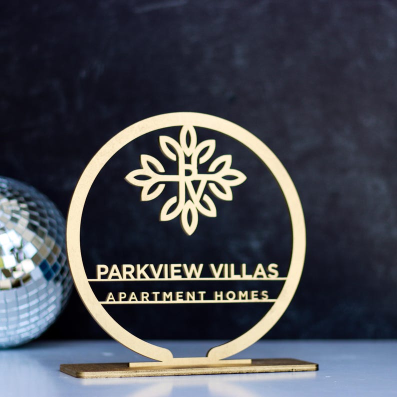 Custom Wooden Logo Centerpiece: Corporate Event Table Sign - Etsy
