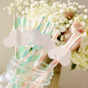 Hot Air Balloon Decorations, Paper Straws, Birthday Party - Etsy
