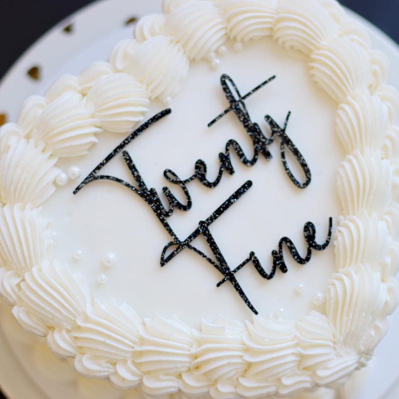 Black Twenty Cake Topper - Etsy