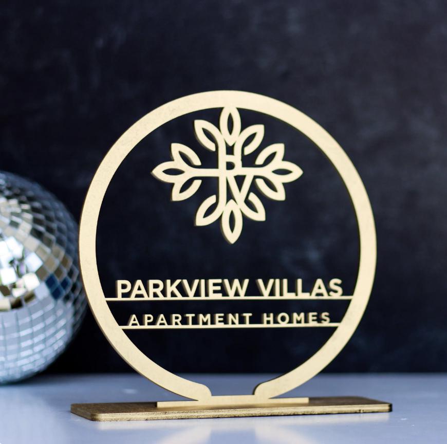 Custom Wooden Logo Centerpiece: Corporate Event Table Sign - Etsy